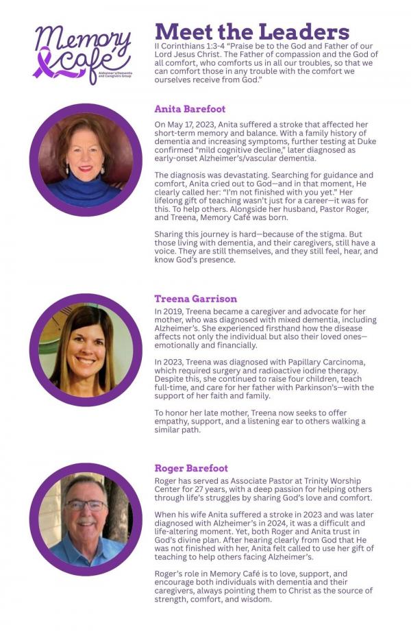 Memory Cafe Series - Alzheimer's/Dementia and Caregivers Group | United Way of Alamance County